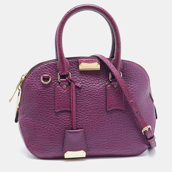 Burberry | Bags | Burberry Purple Leather Orchard Bowler Bag | Poshmark